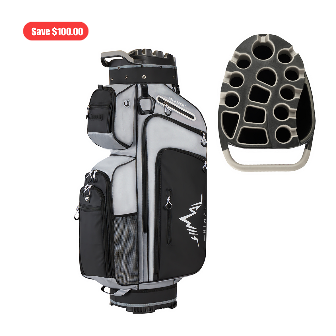 15-Way Full-Length Divider Golf Cart Bag-Grey – Himal Shop